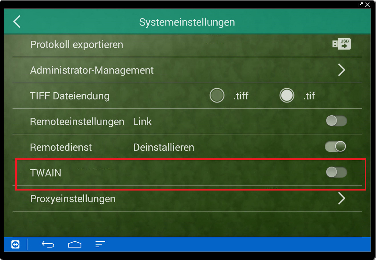 TWAIN Modus verwenden