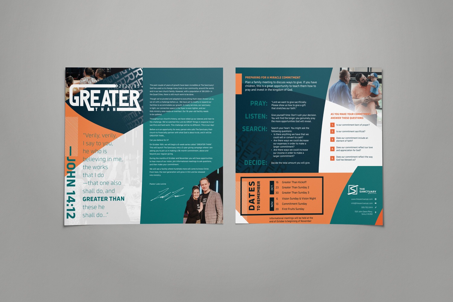 One-Pagers for Church Capital Campaigns | Design & Print