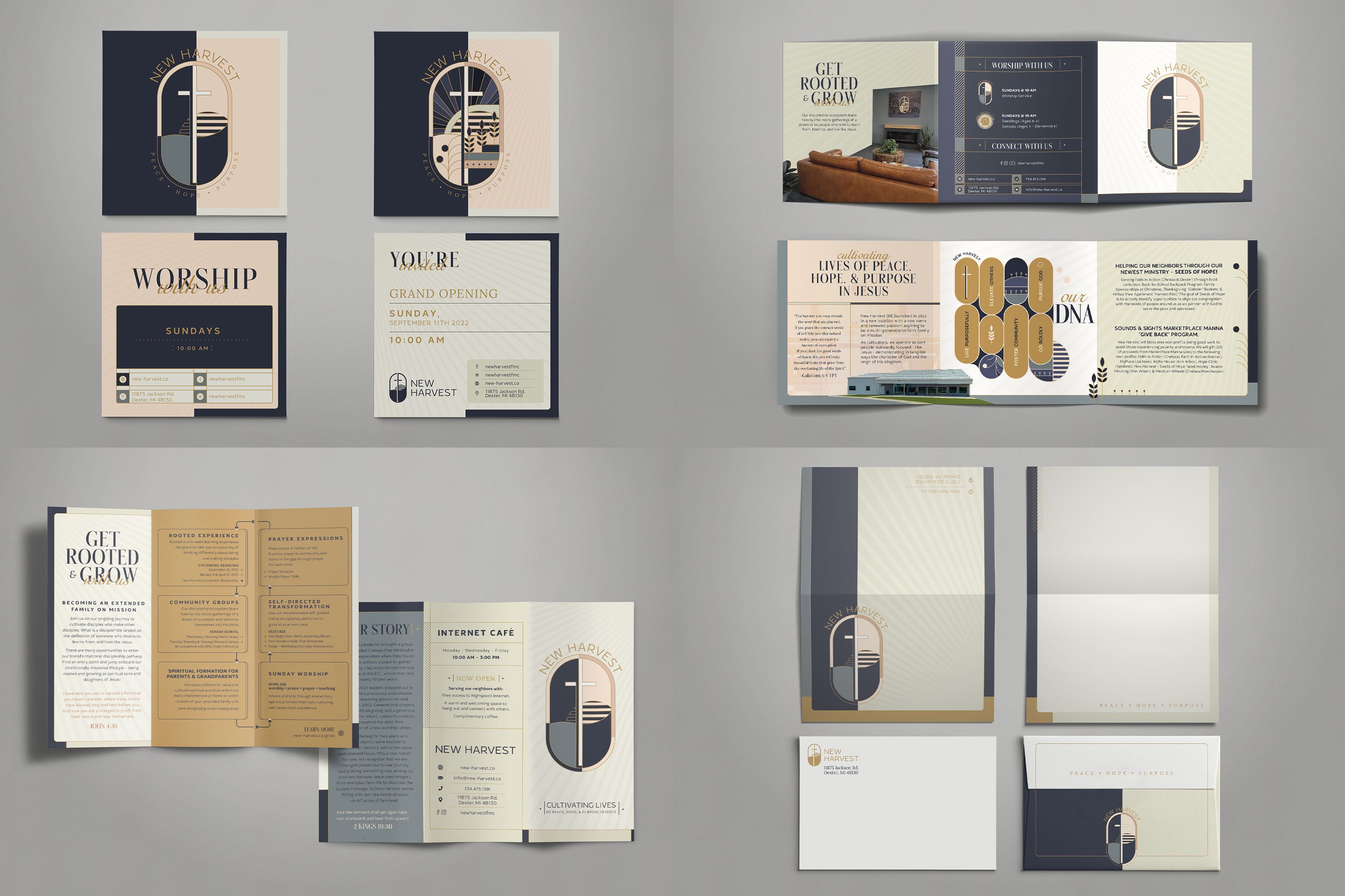 Modern-Country Church Brand Identity Design For New Harvest | Abstract ...