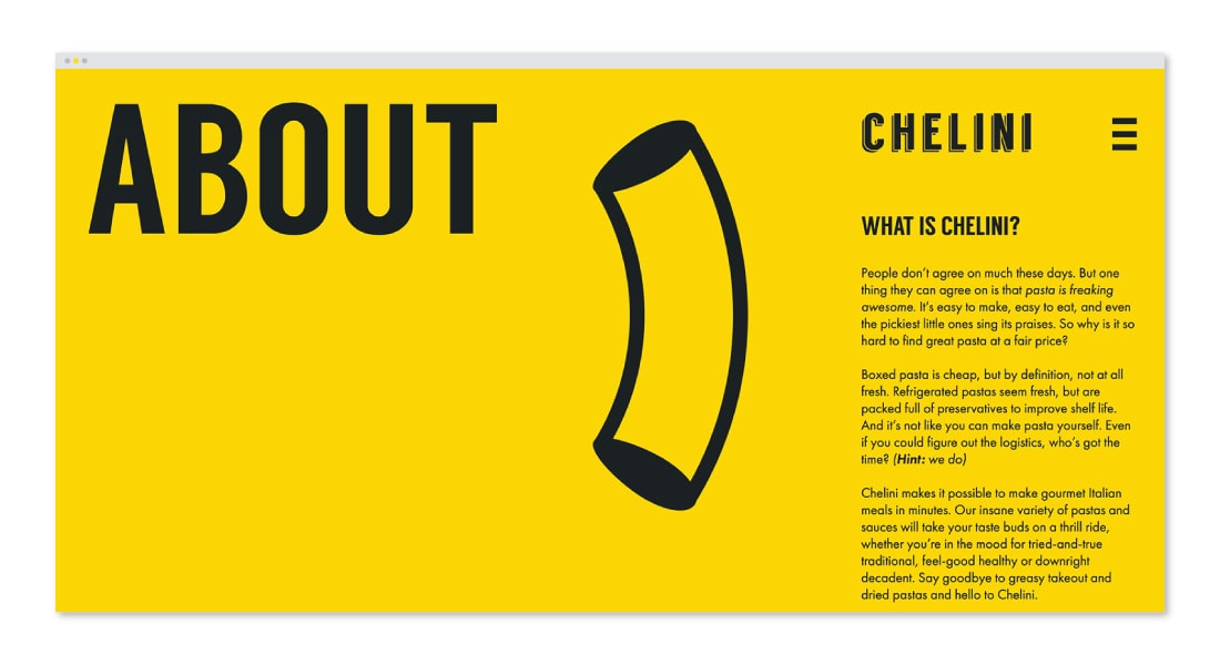 Chelini Pasta – Branding & Web Design – LET'S PANDA