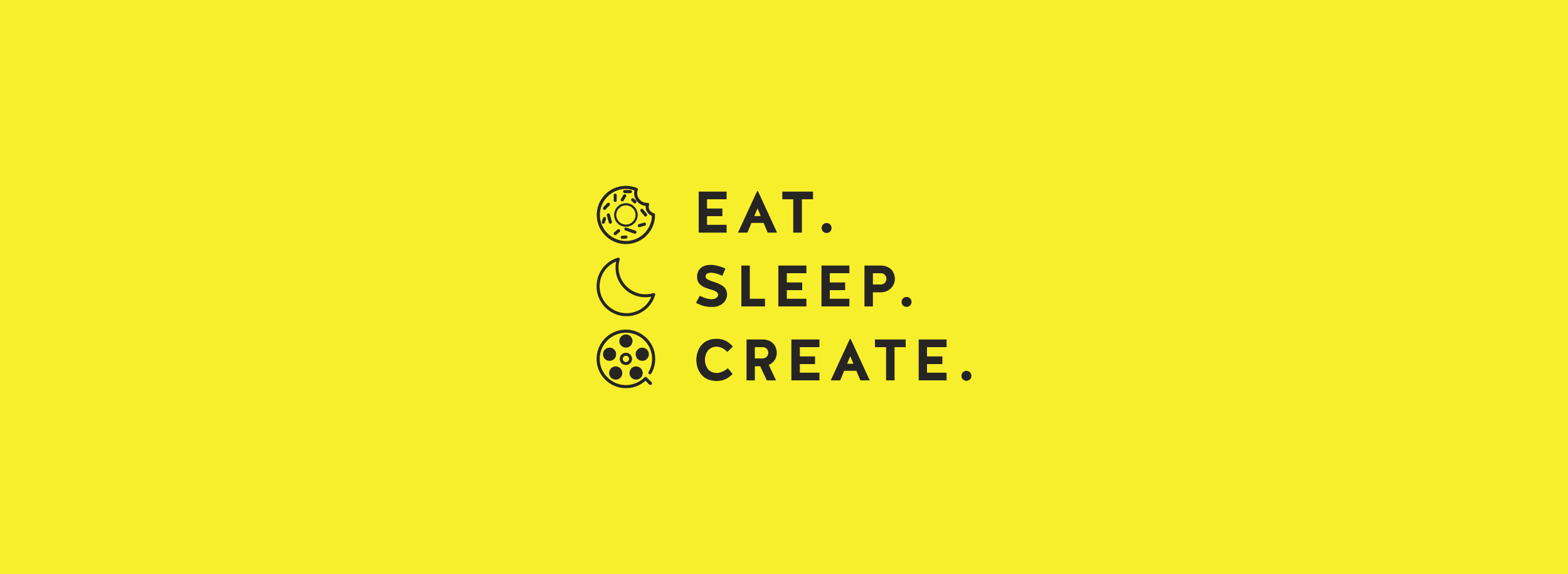 Eat. Sleep. Create. – Brand Identity – LET'S PANDA