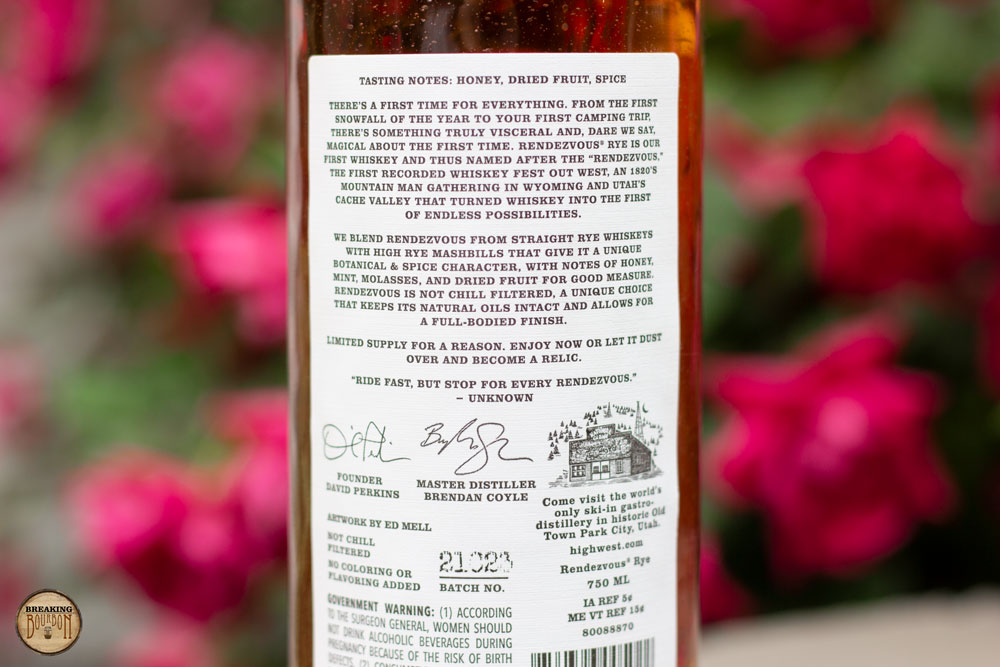 High West Rendezvous Rye (2021 Release) Review | Breaking Bourbon