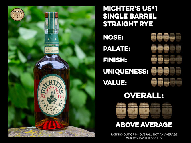 Michter’s US*1 Single Barrel Straight Rye Review | Breaking Bourbon