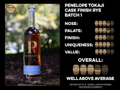 Penelope Tokaji Cask Finish Rye Batch 1 Review | Breaking Bourbon