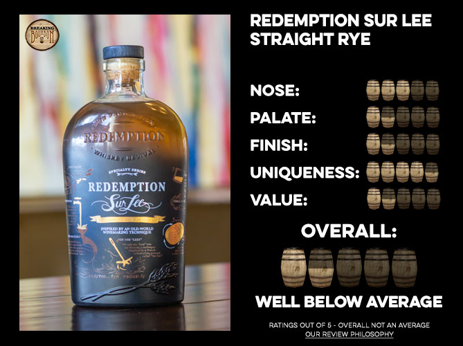 Redemption Sur Lee Straight Rye Review | Breaking Bourbon