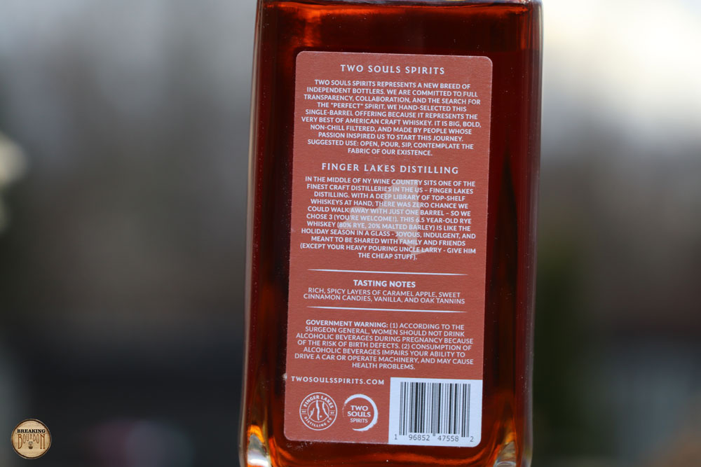 Two Souls New York Straight Rye Review | Breaking Bourbon