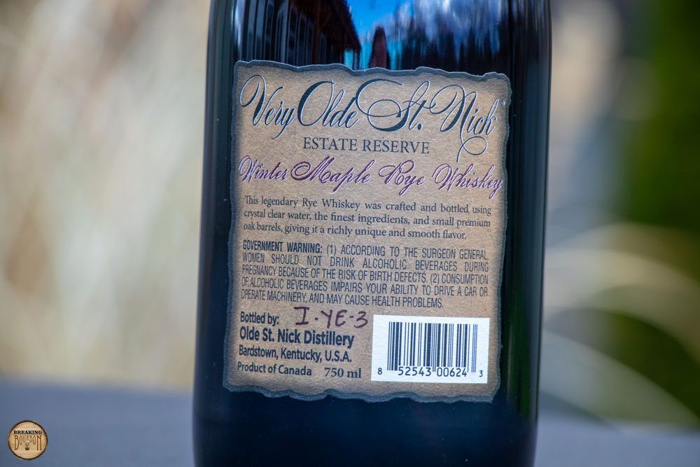 Very Olde Saint Nick Winter Maple Rye Whiskey Review | Breaking Bourbon