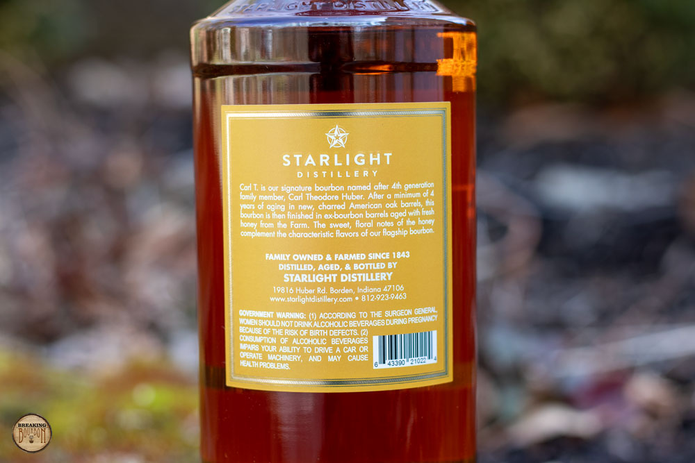 Starlight Carl T. Huber’s Single Barrel Bourbon Finished in Honey ...