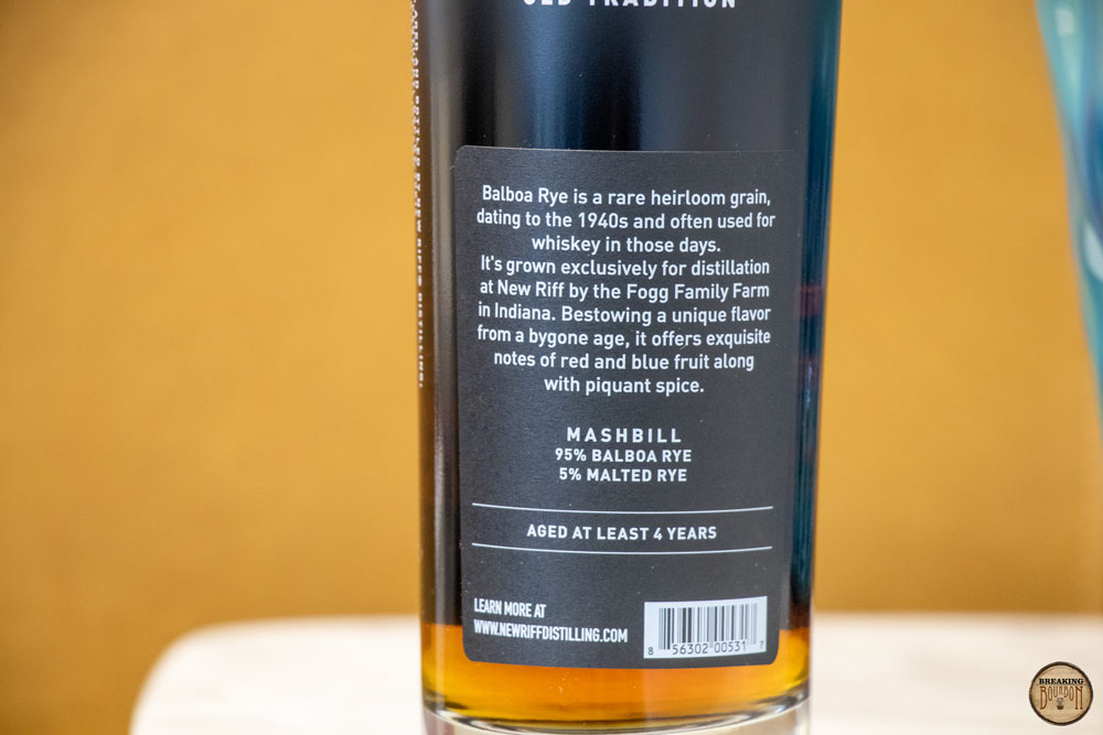 New Riff Balboa Rye Bottled in Bond Review | Breaking Bourbon