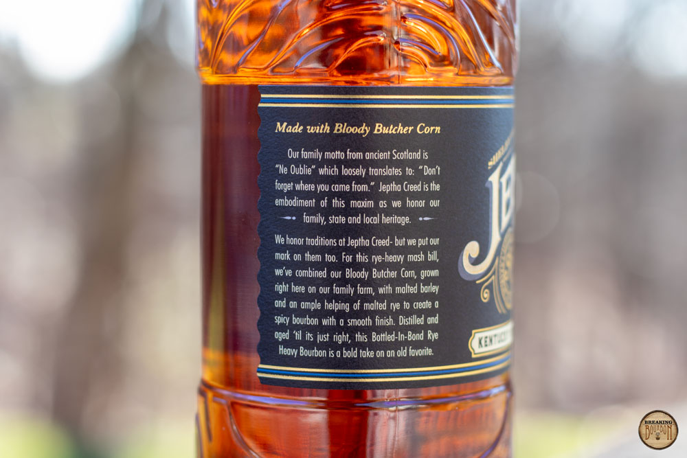 Jeptha Creed Bottled in Bond Rye Heavy Bourbon Review | Breaking Bourbon