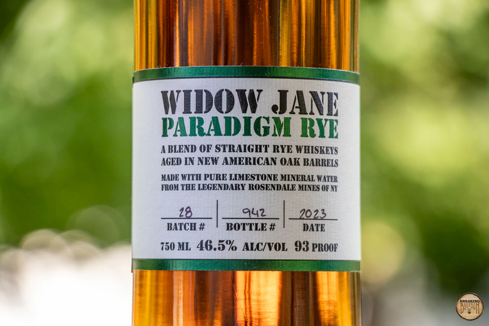Widow Jane Paradigm Rye (Batch #28) Review | Breaking Bourbon