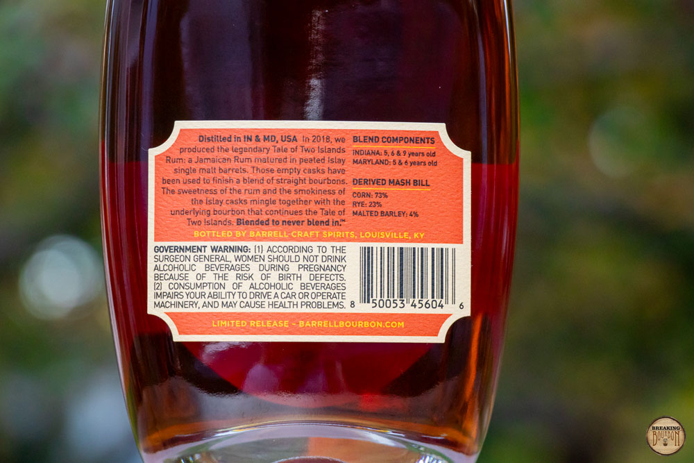 Barrell Bourbon Cask Finish Series: Tale of Two Islands Edition 001 ...
