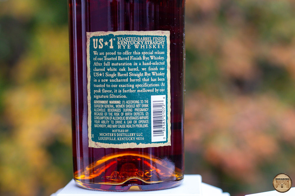 Michter’s US*1 Toasted Barrel Finish Straight Rye (2023 Release) Review ...