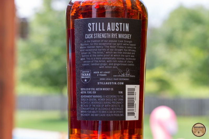 Still Austin Cask Strength Rye Review | Breaking Bourbon