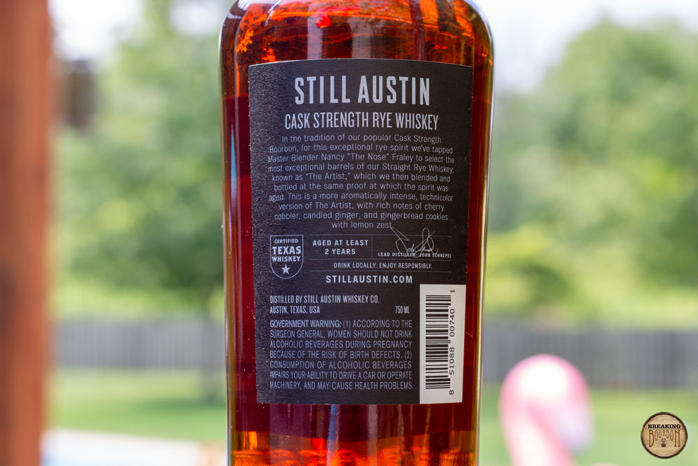 Still Austin Cask Strength Rye Review | Breaking Bourbon