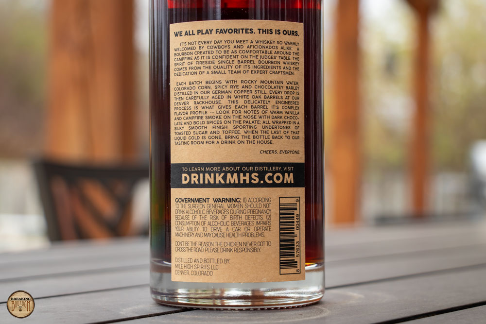 Fireside Single Barrel Hazmat Proof Review | Breaking Bourbon