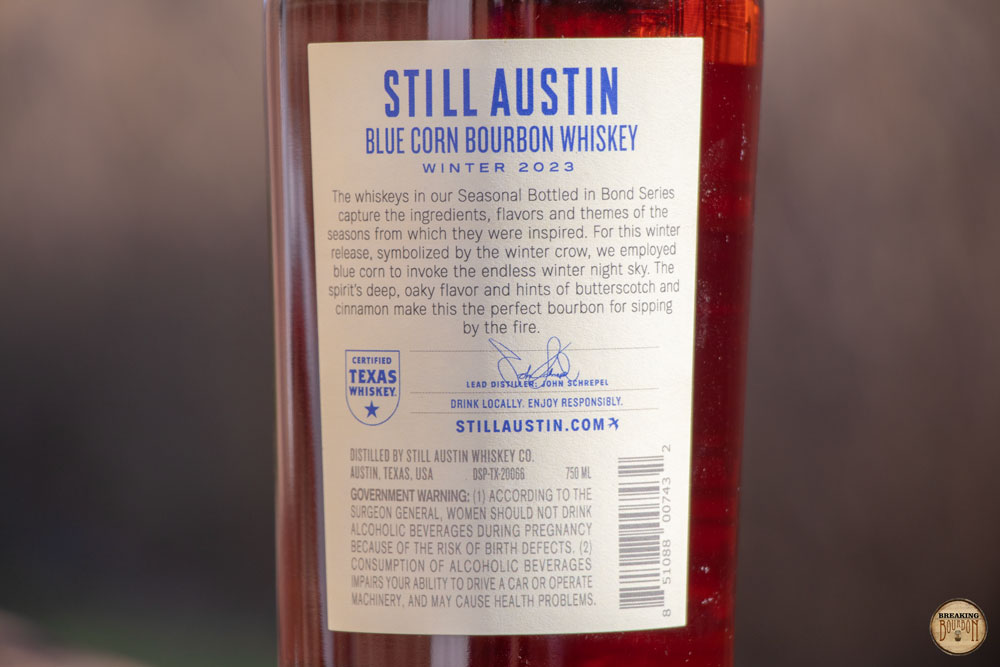 Still Austin Blue Corn Bottled in Bond Bourbon (Winter 2023) Review ...