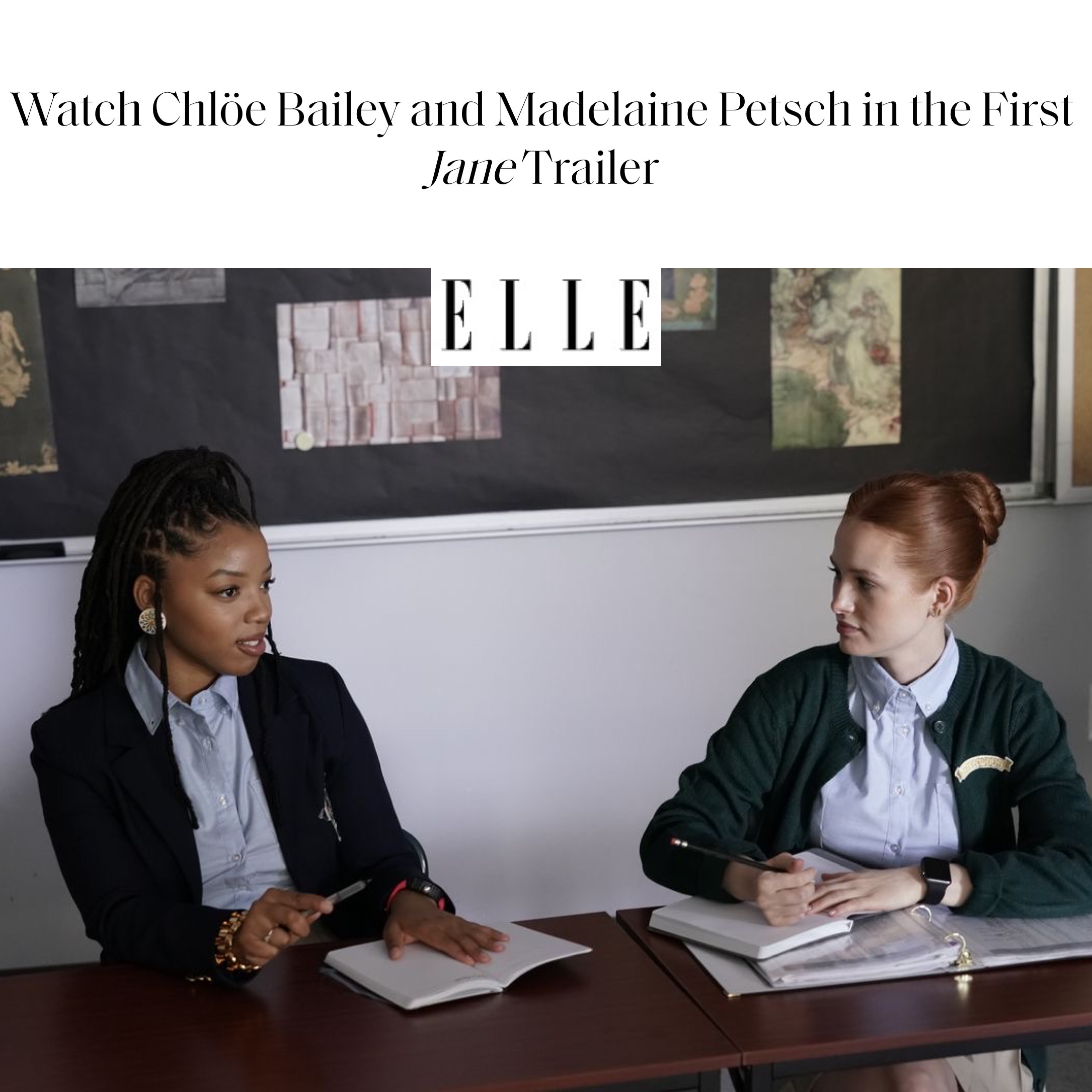 ELLE: Watch Chlöe Bailey and Madelaine Petsch in the First Jane Trailer ...