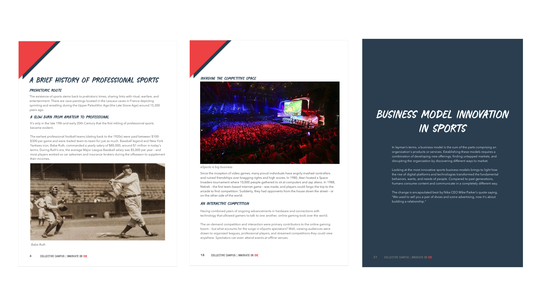 Innovation in Sports ebook | Collective Campus resources