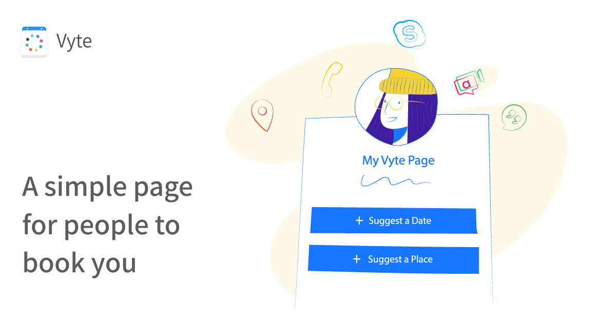 Vyte - A page for people to book you