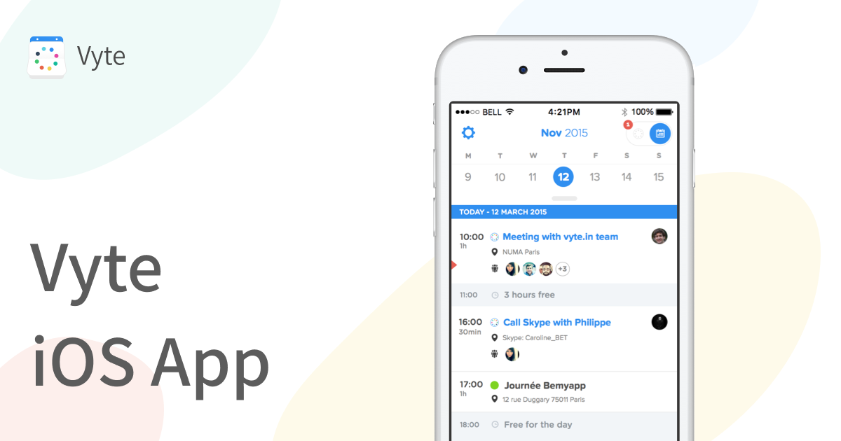 Vyte - iOS App: The best iPhone scheduling app