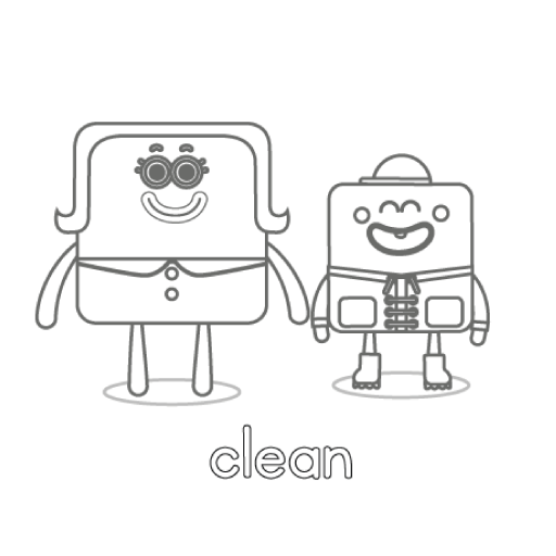M/clean And Dirty Coloring Page Coloring Pages