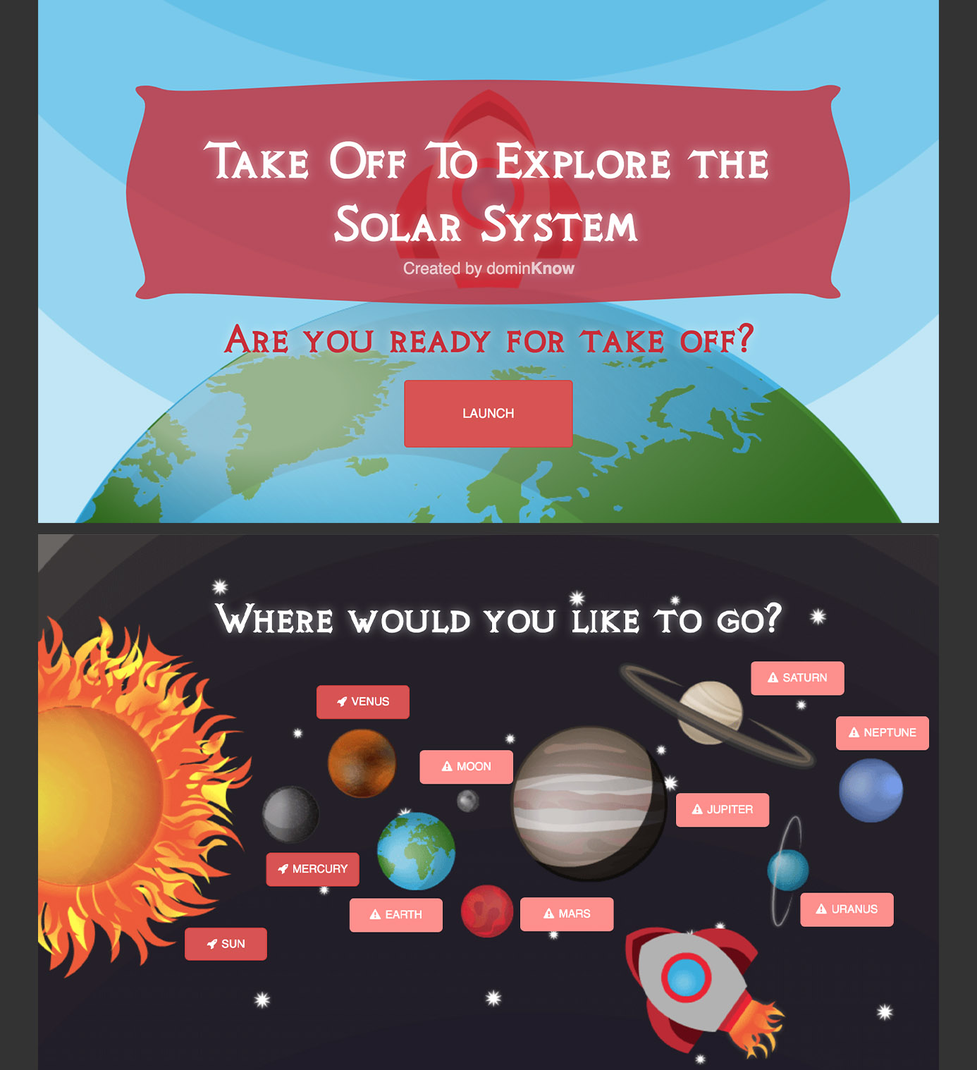 Take Off to Explore the Solar System