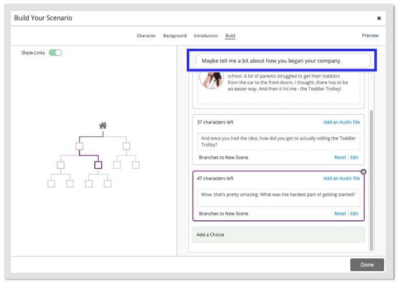 Scenario-Based eLearning Example: Personalization without Programming