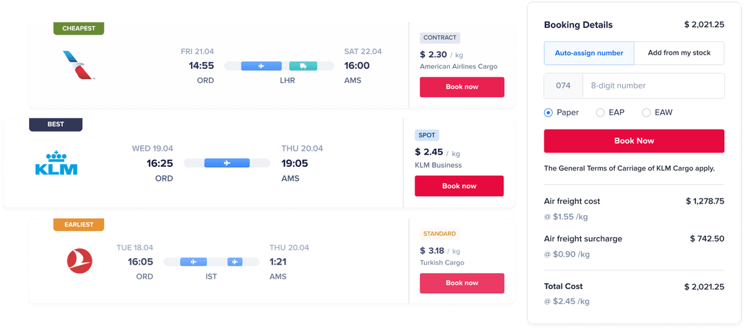 cargo.one | Get airline and agent rates within seconds, not hours.