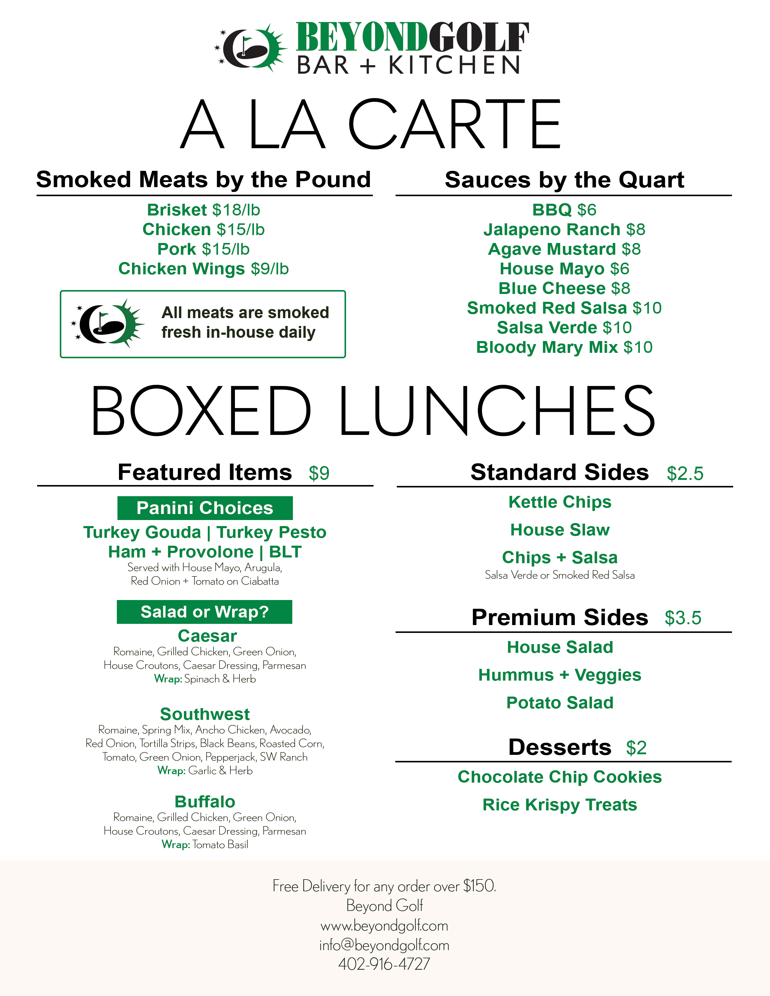 Catering Menu