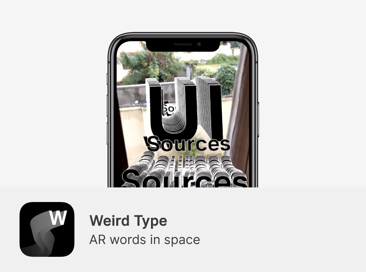 Weird Type - Text effect: Record and share | UI Sources
