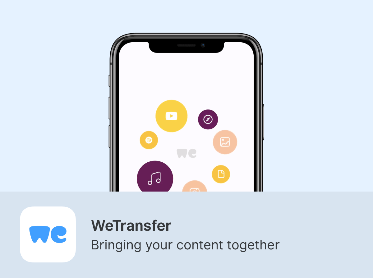 WeTransfer - Onboarding and description | UI Sources