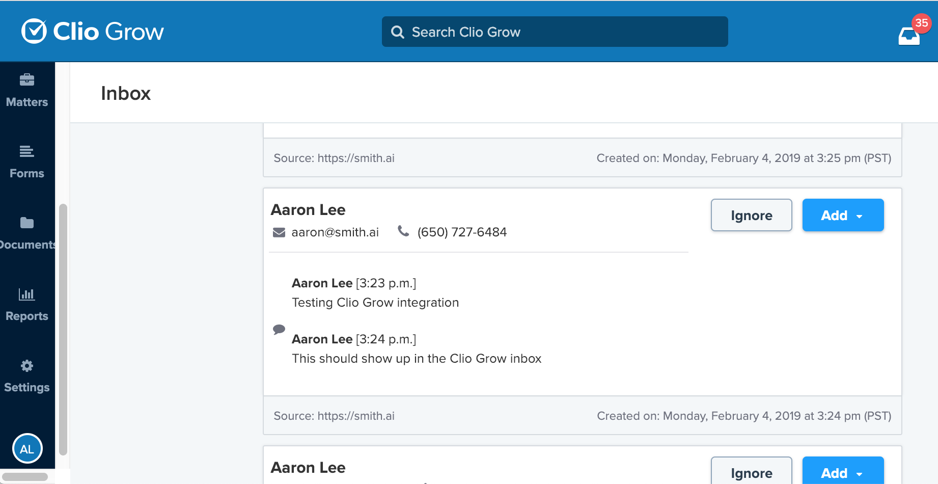 Smith.ai Live Chat Now Integrates with Clio Grow | Smith.ai