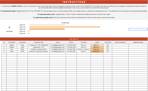 Prospect List Template
