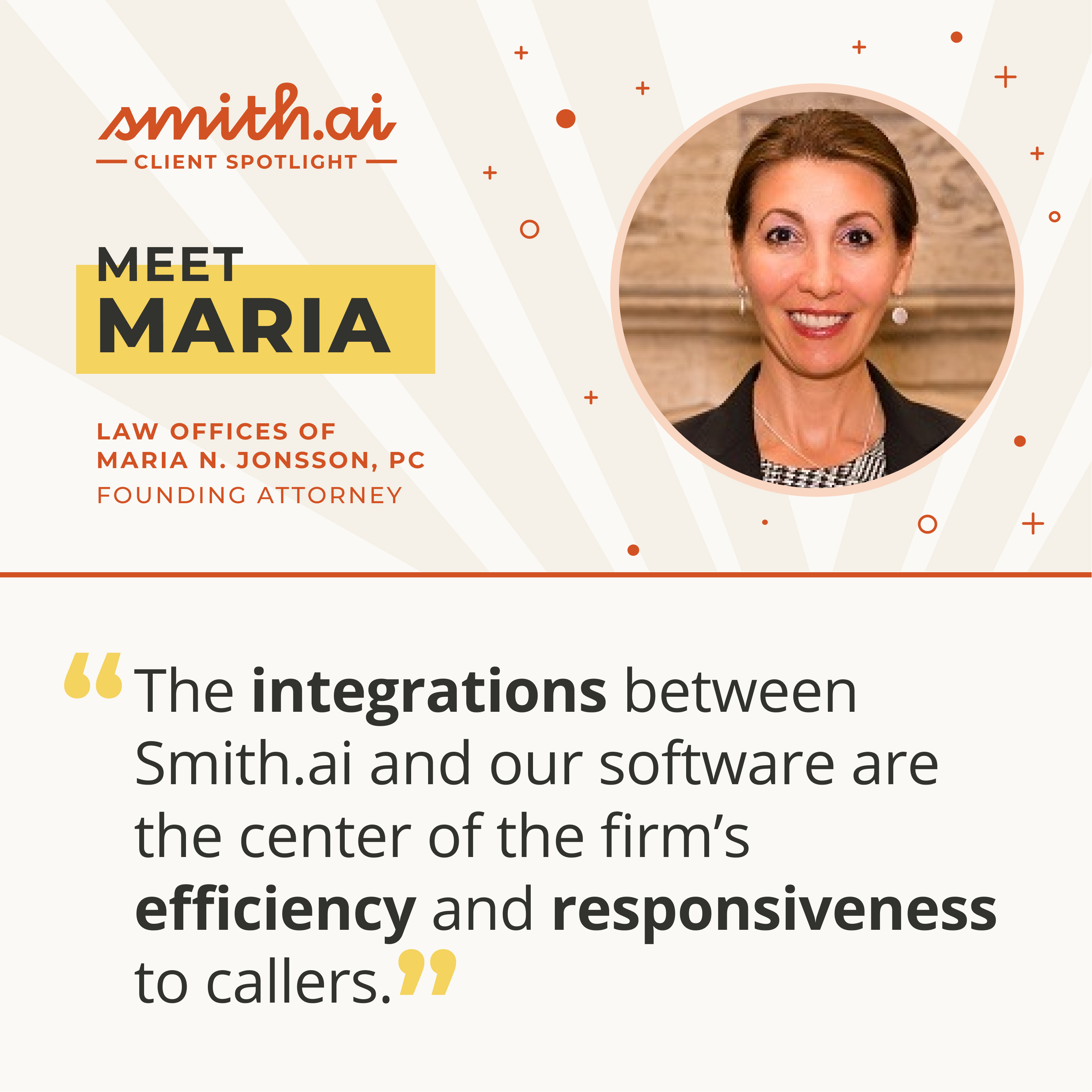 Client Spotlight: Maria Jonsson of the Law Offices of Maria N. Jonsson ...