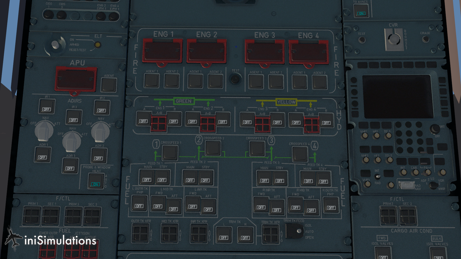 iniSimulations A380: EFB & Overhead Previews - Threshold