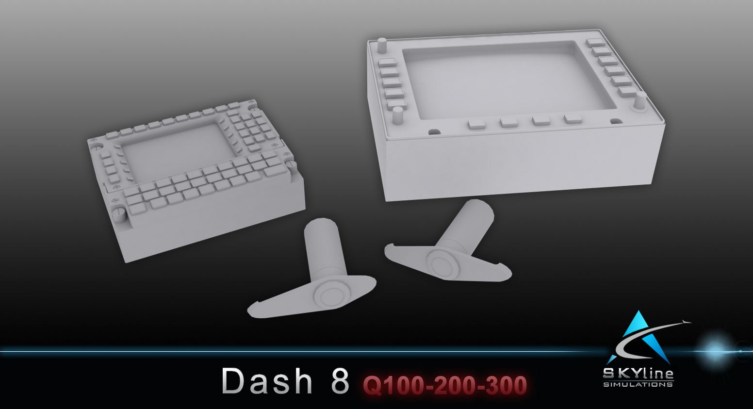Partial Cockpit Renders of Skyline Simulations' Dash 8 Q100/200/300 ...