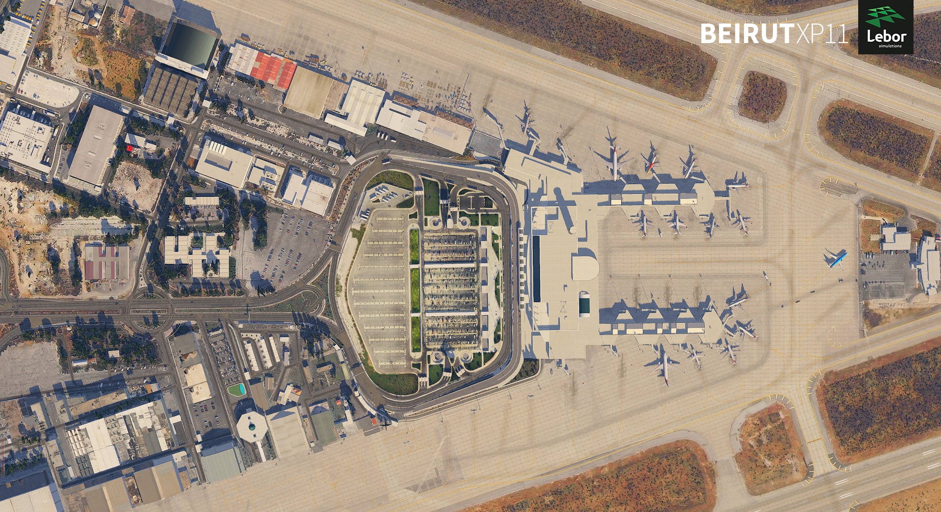 Lebor Simulations' Beirut Scenery on Final Approach - Threshold