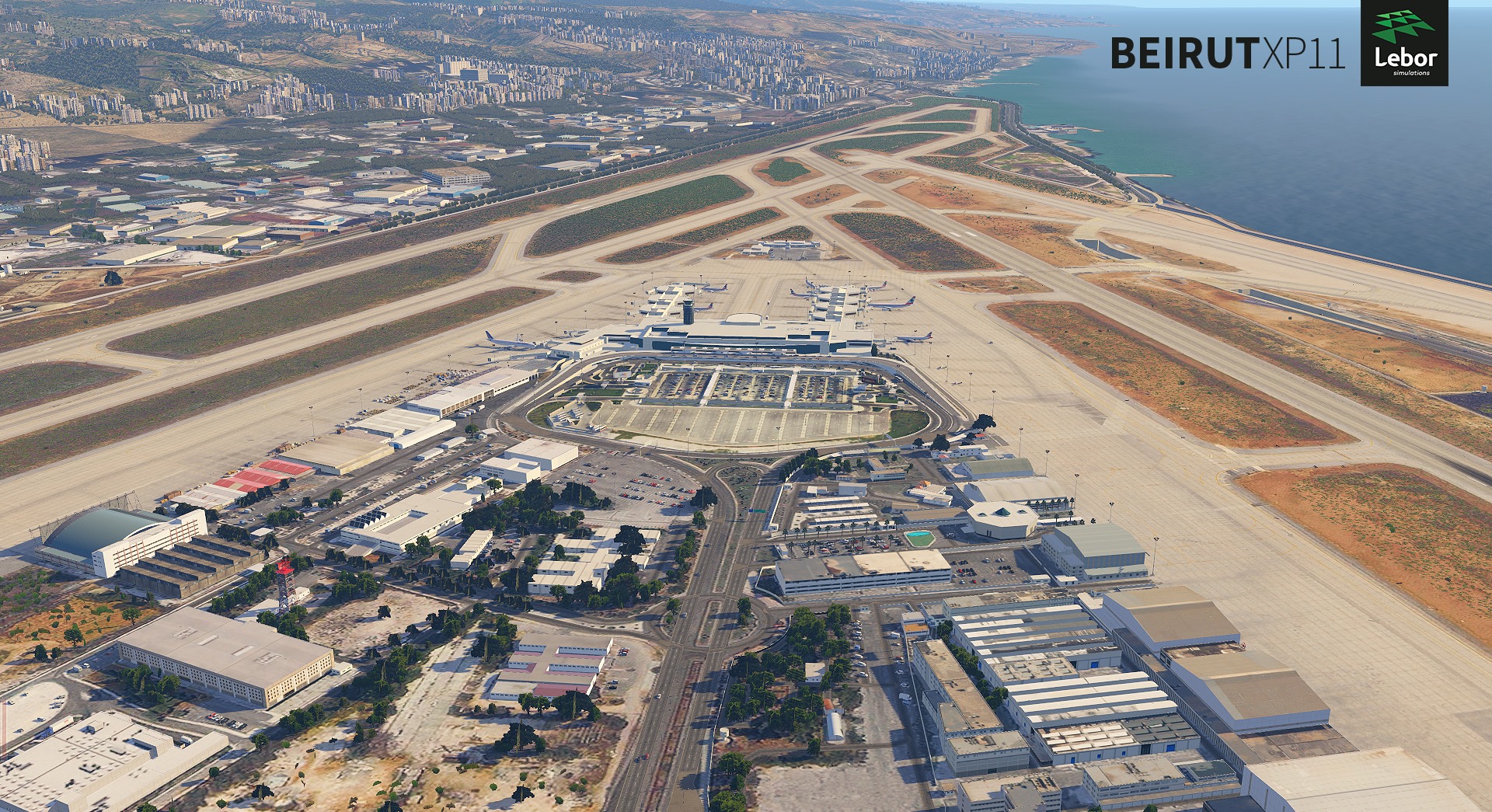 Lebor Simulations' Beirut Scenery on Final Approach - Threshold