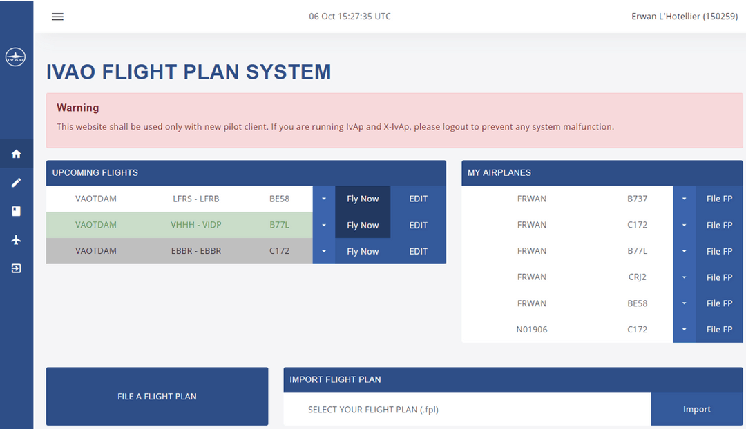 IVAO Previews New Flight Plan Tool - Threshold