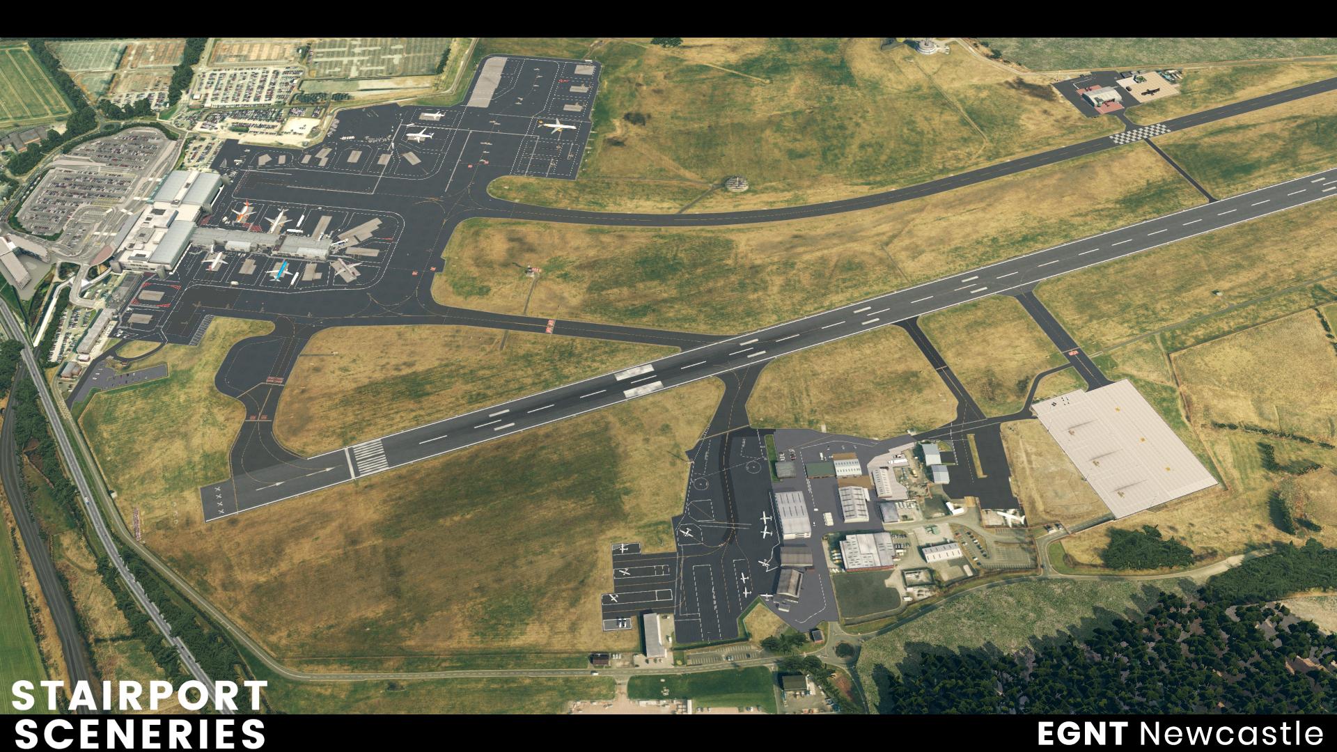 Previews of Aerosoft/Stairport Sceneries' Newcastle International (EGNT ...