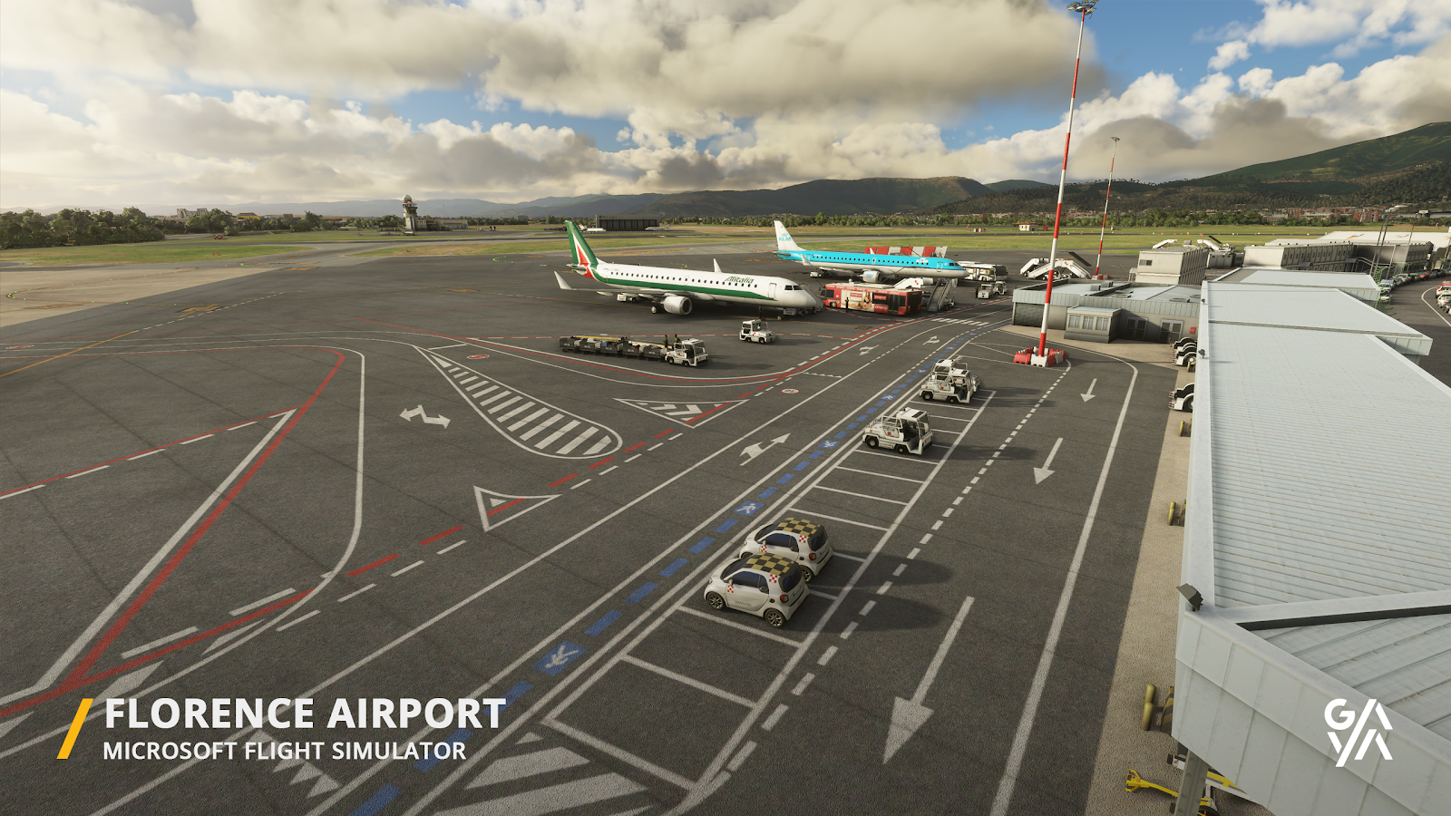 Florence Airport Latest Scenery Available from Gaya Simulations - Threshold