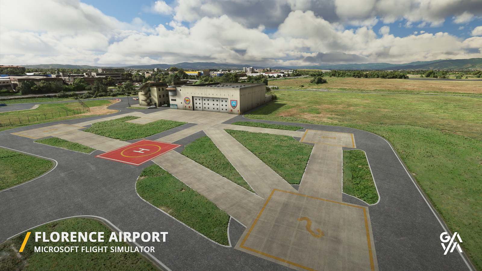 Florence Airport Latest Scenery Available from Gaya Simulations - Threshold