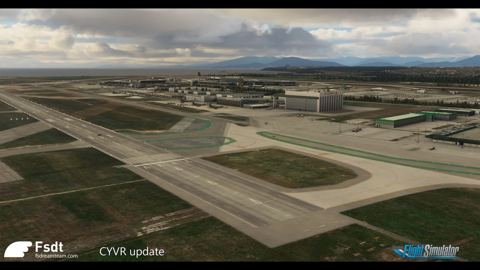 FSDreamTeam Updates Vancouver International (CYVR) for MSFS - Threshold