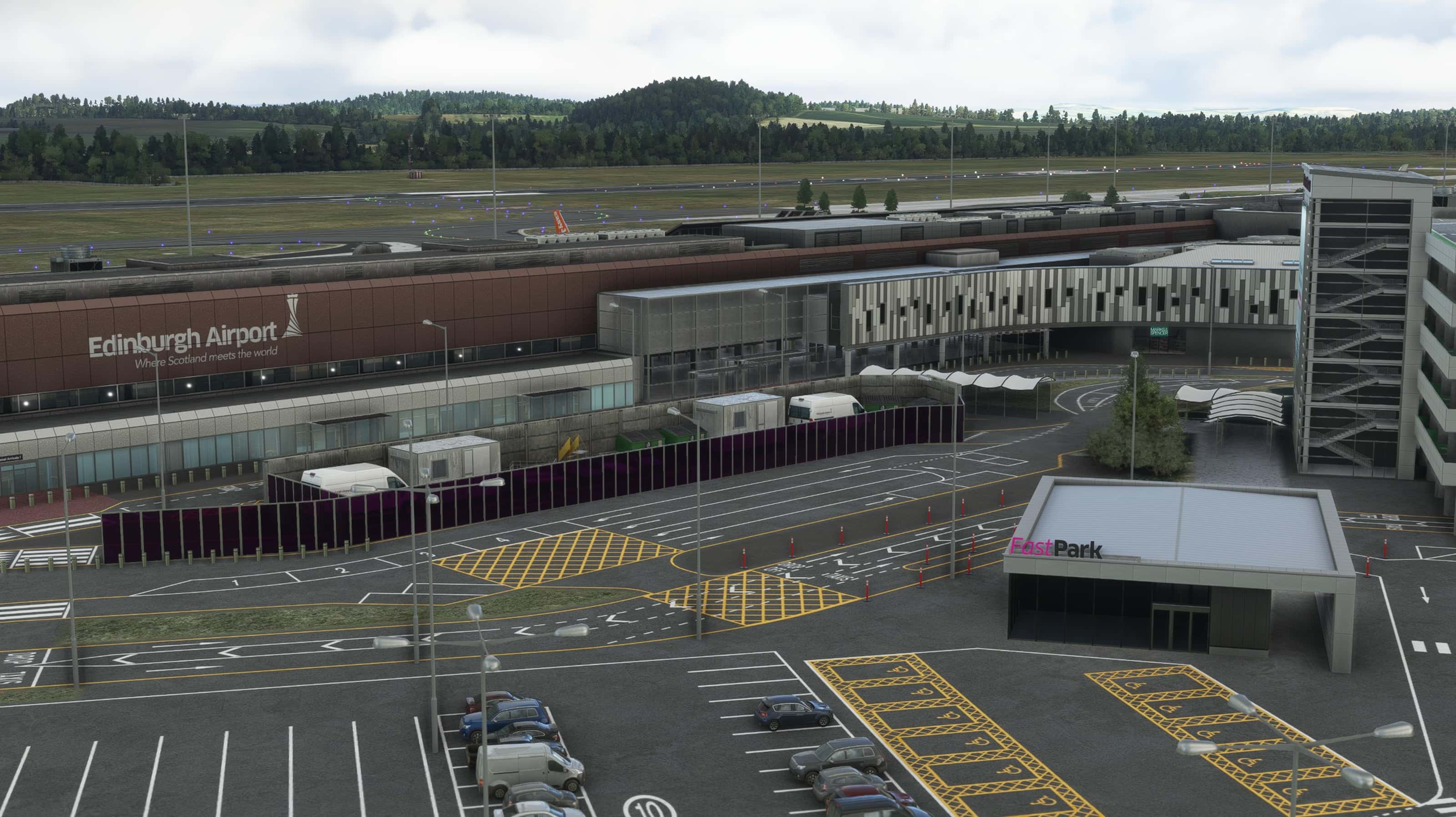 Pyreegue is on final with Edinburgh Airport for MSFS - Threshold