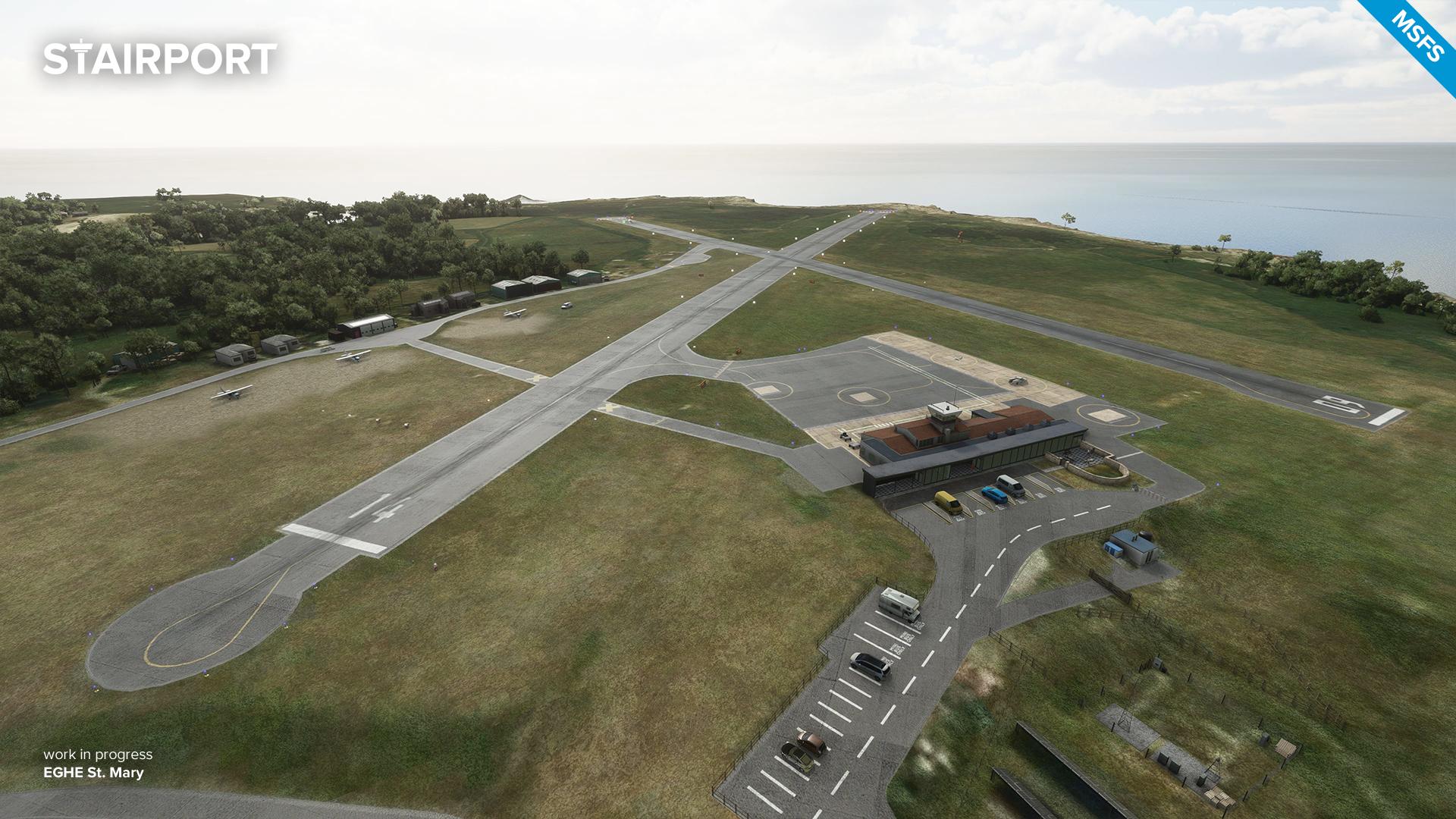 Stairport Sceneries Previews Airport St.Mary (EGHE) - Threshold