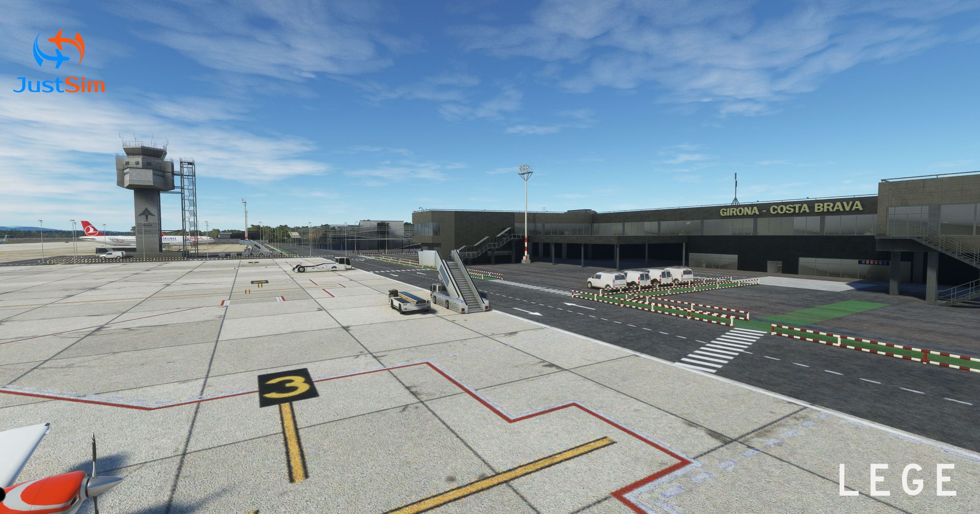 JustSim Releases Girona-Costa Brava Airport for MSFS - Threshold