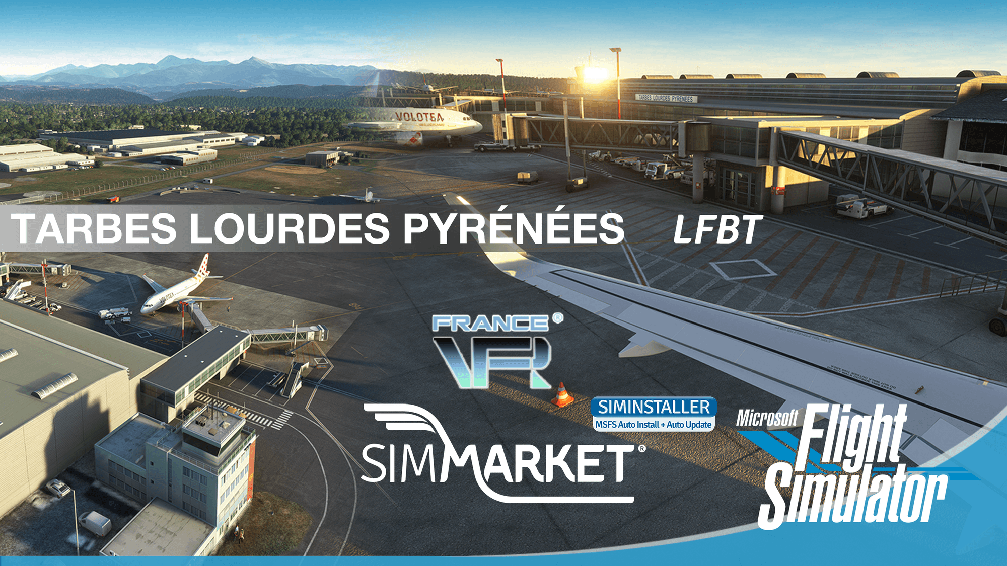 France VFR Releases Tarbes–Lourdes–Pyrénées Airport for MSFS - Threshold