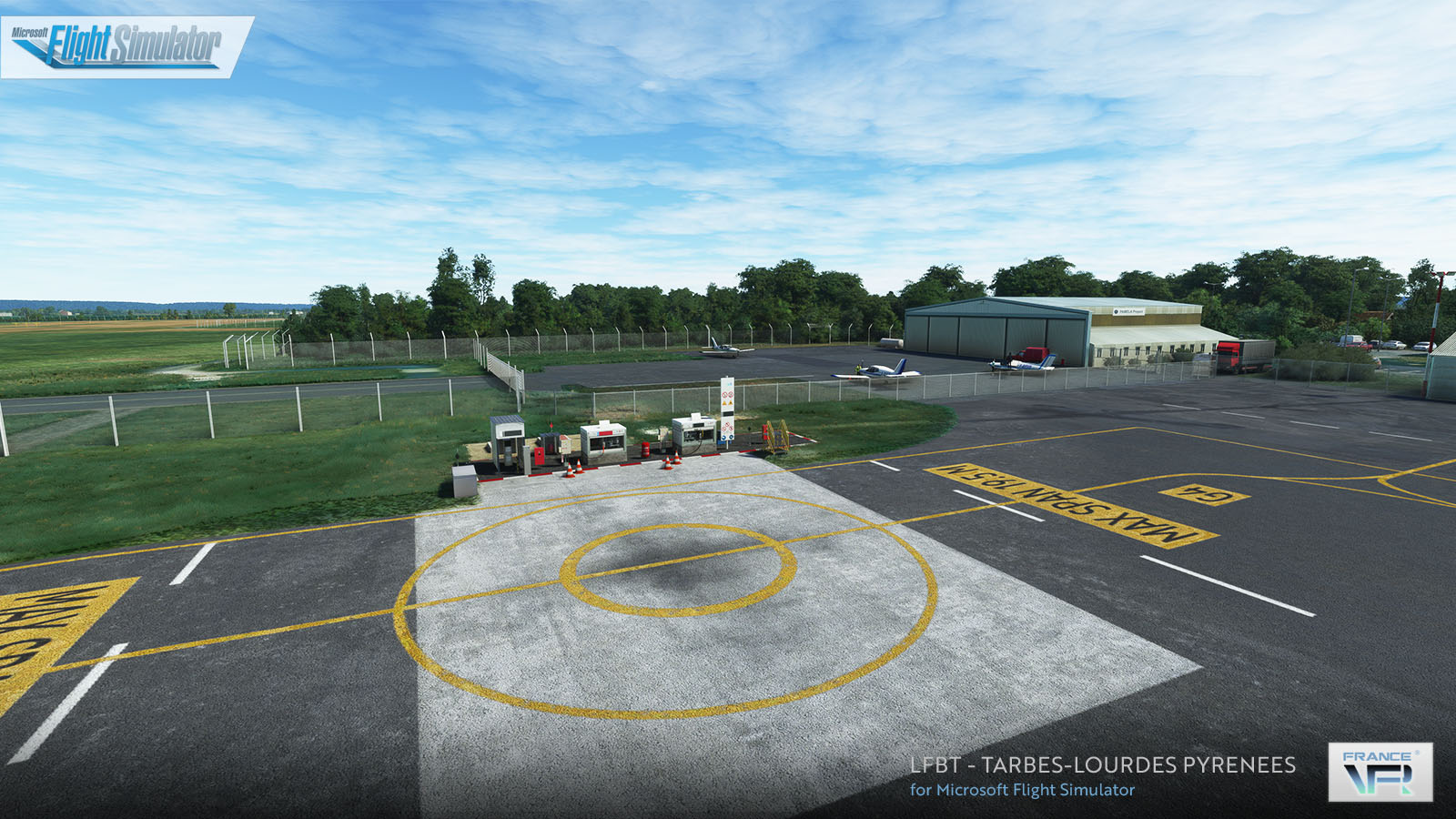 France VFR Releases Tarbes–Lourdes–Pyrénées Airport for MSFS - Threshold