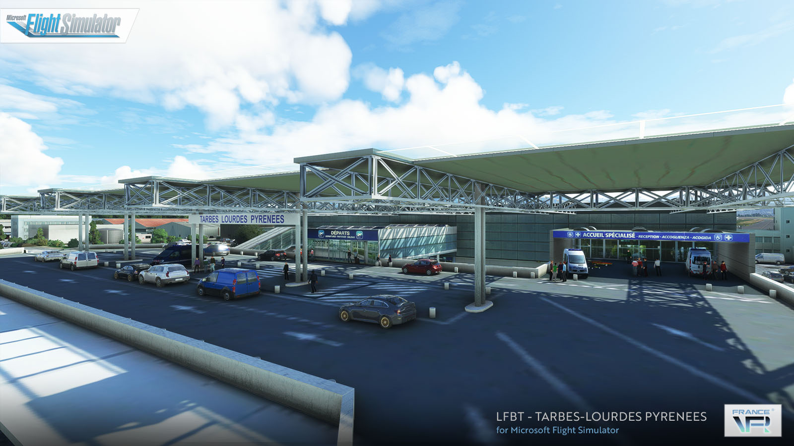 France VFR Releases Tarbes–Lourdes–Pyrénées Airport for MSFS - Threshold